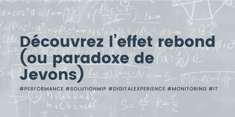 The rebound effect (or Jevons' paradox) in IT performance monitoring ...